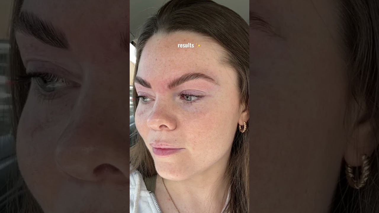 Eyebrow lamination with lash lift and tint before and after ✨ #youtubeshorts #beautyshorts