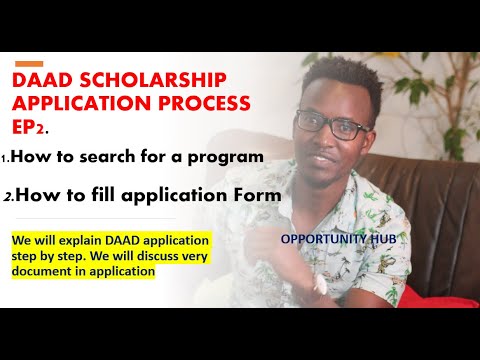 How to apply for DAAD scholarship 2021│fill application form│ search for program│no IETLTS EPISODE2