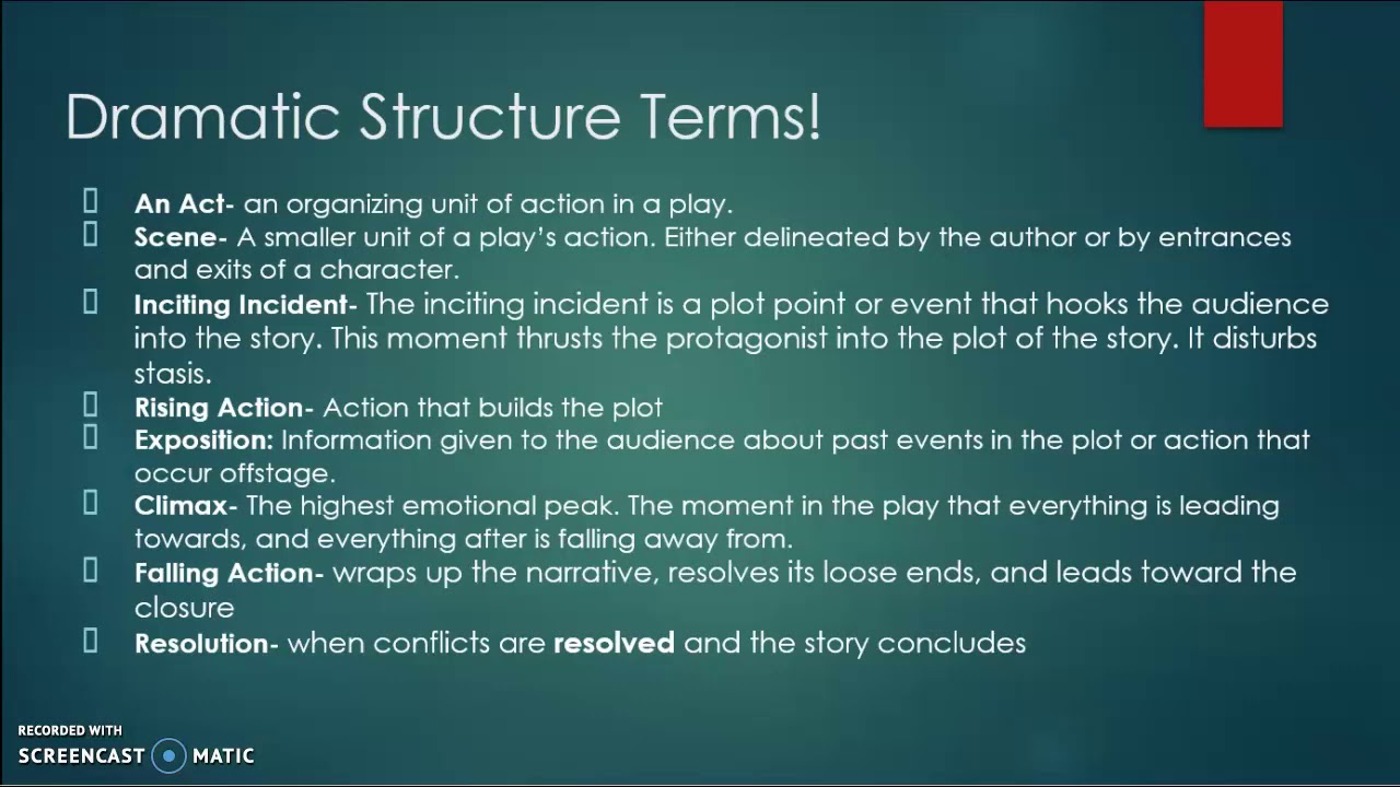 Intro to Theatre: Dramatic Structure
