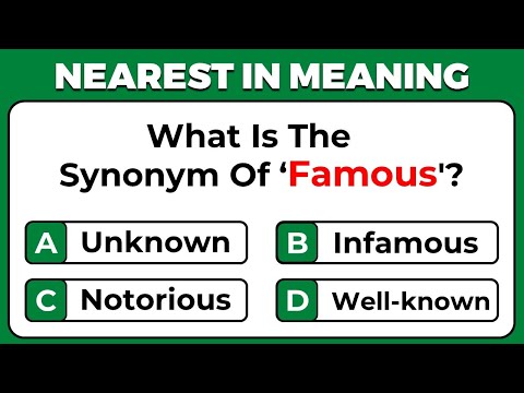 SYNONYMS QUIZ: CAN YOU SCORE 20/20? #challenge 5