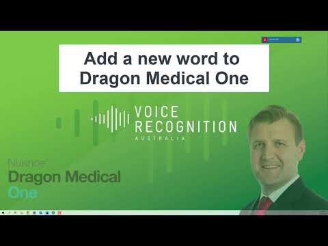 How to add a word to Dragon Medical One