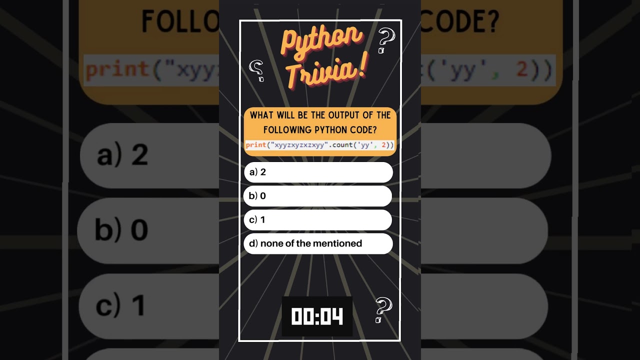 Python Trivia   String 53 #coding #python #techcommunity #shorts #trending #viral #datascience