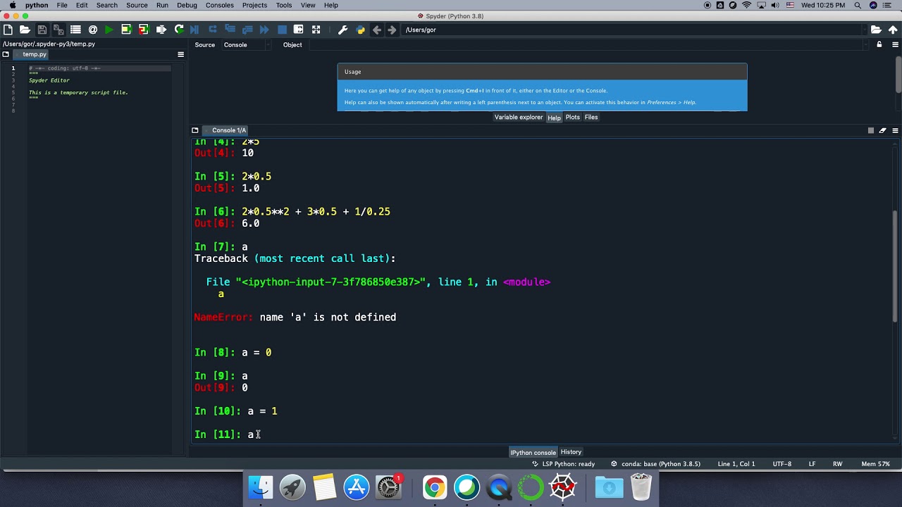 01 IPython, Variables, Types