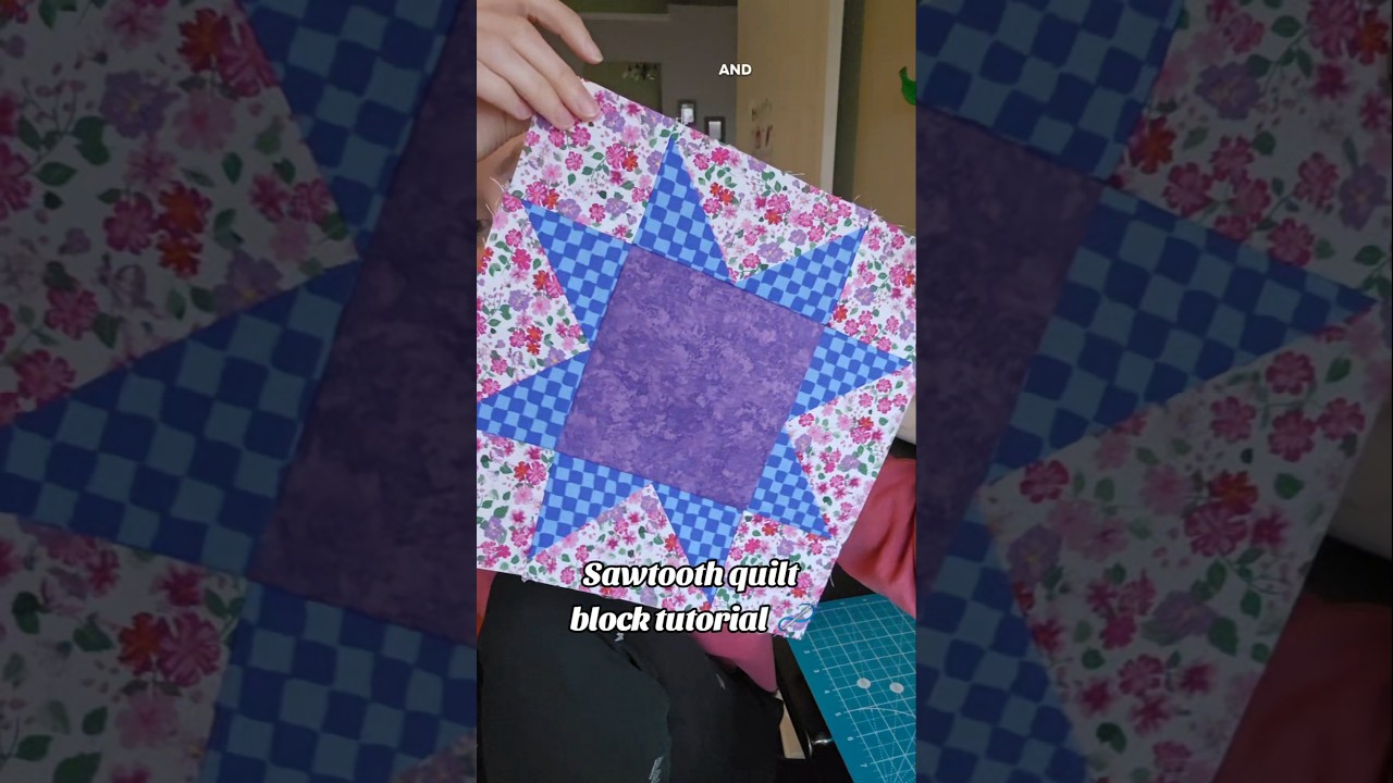 Sawtooth quilt block tutorial #jennsews #quiltingblocks #quilting #sewingtutorial