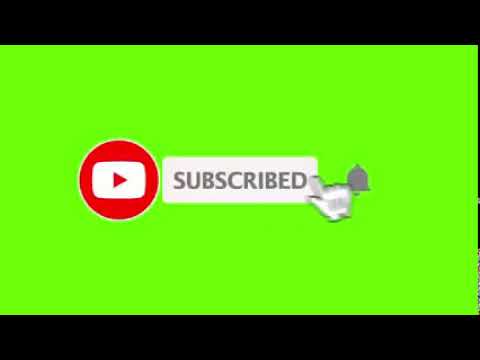 Youtube Animated Green screen Subscribe button with bell icon sound tan tan click subscribe button