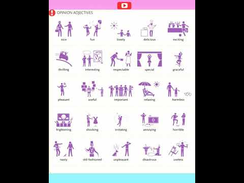 Opinion Adjectives part 1 || English Vocabulary