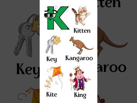 Alphabet Letter K | Quickly Learn words starting with letter K |Letter K #shorts #kidsfun #learning