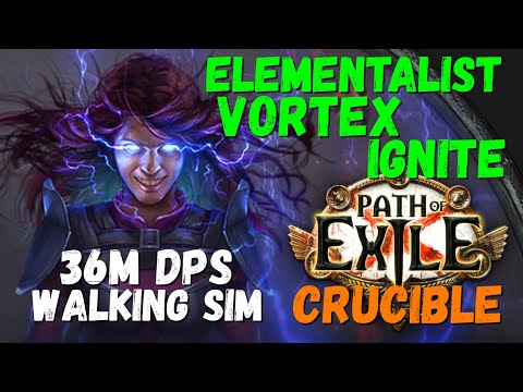 Steam Community :: Video :: POE 3.21 Elementalist Vortex Ignite Build, Walking Sim with 36M DPS
