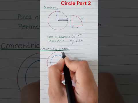 #Circle|Quarter circle |Quadrant |Concentric Circle |Area of Ring| Mensuration#shorts #maths
