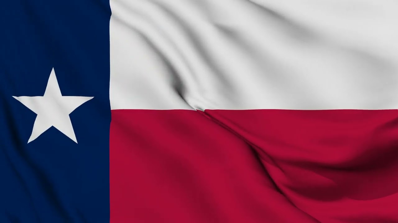 Texas flag waving animation