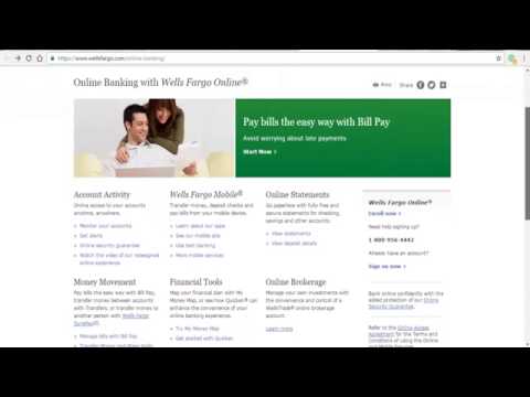 Wells Fargo Online Banking Login Tutorial