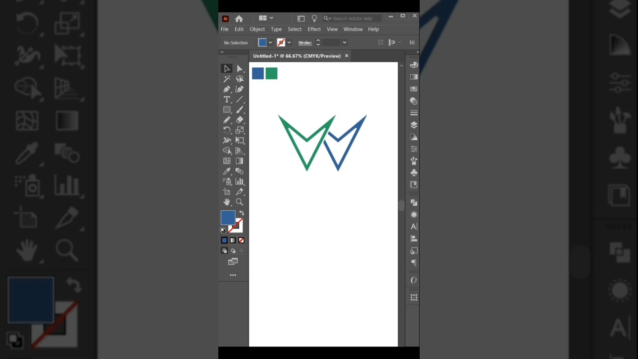 W letter logo design in illustrator #design #logotype #logo #minimal #tutorial