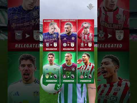 PL 24/25 Relegated vs PL 25/26 Promoted 🌟 | Who’s In & Who’s Out#PremierLeague#Relegation #Promotion