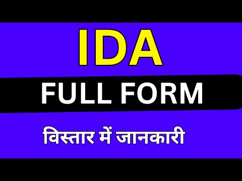 IDA full form in Medical