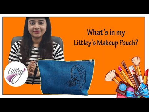 What's in my Makeup Bag | Littley's designer makeup pouch | Jute bag | Digital sketch | Photoshop