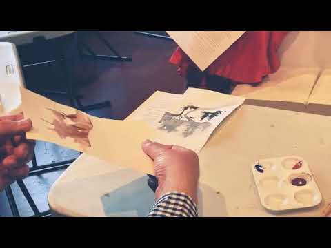 Watercolor demo at the “Come out of your shell” Benefit by Matt Burns- summer 2019