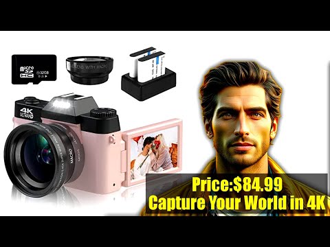 Buy VETEK Digital Cameras for Photography, 4K 48MP Vlogging Camera 16X Digital Zoom Manual Focus