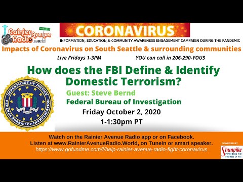 How does the FBI Define & Identify Domestic Terrorism? 10-2-20