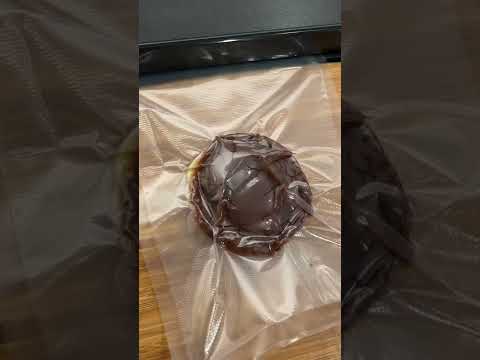Vacuum sealing a cream filled donut #shorts