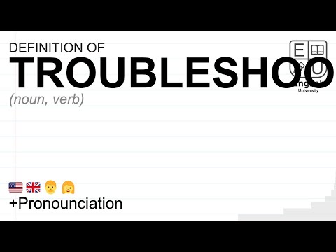 TROUBLESHOOTING meaning, definition & pronunciation | What is TROUBLESHOOTING? | How to say TROUBLE
