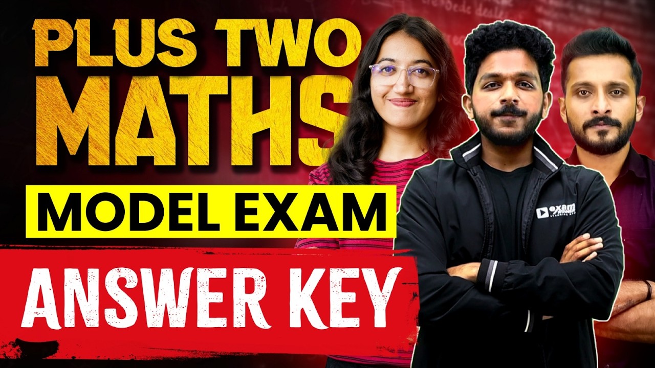 Plus Two Maths Model Exam Answer Key .! Exam Winner