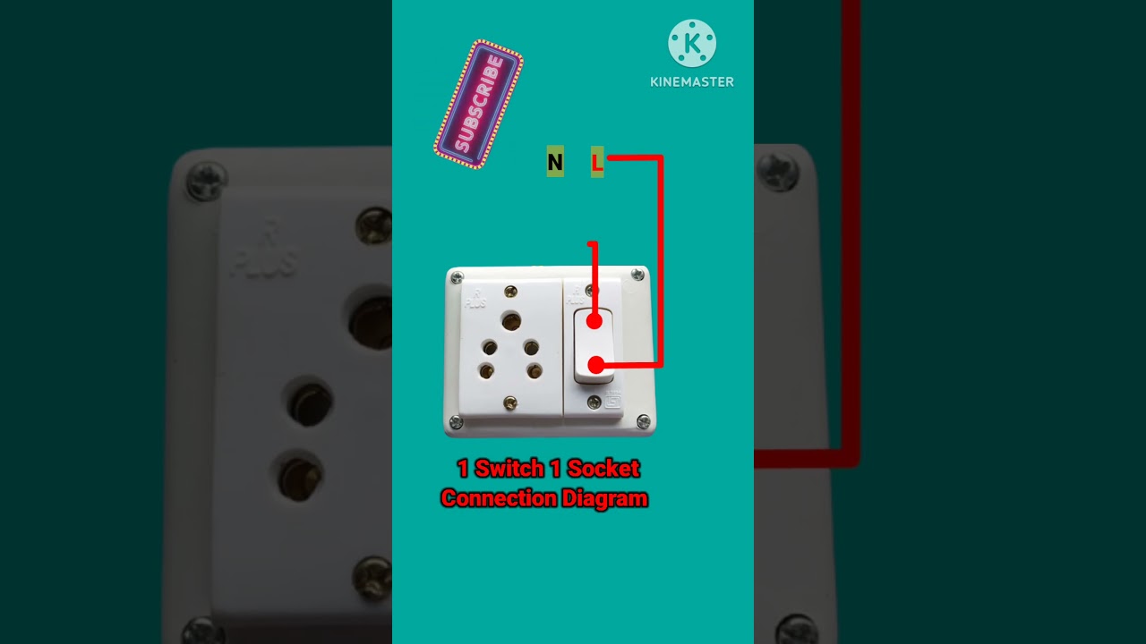 1 Switch 1 Socket Connection Diagram #shorts #youtube #viral #trending