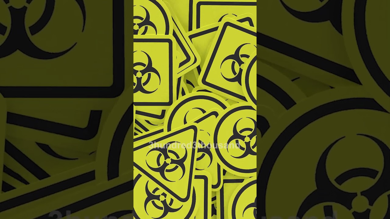 Biohazard Sign Falls #blender #3dart #3danimation #short #shorts #sign #biohazard #dangerous #danger