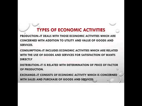 Types of economic activities/micro economics for class 11/meaning of consumption distribution