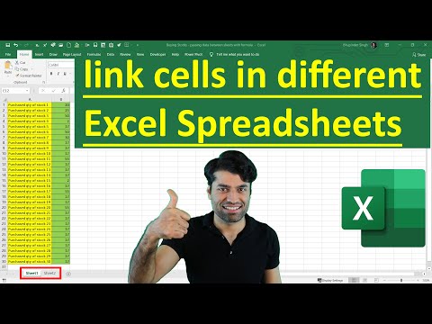 How to link cells in different Excel Spreadsheets