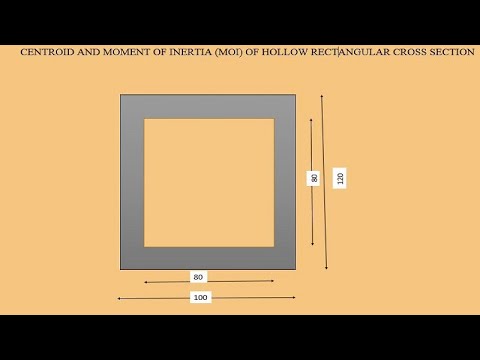 CENTROID AND MOMENT OF INERTIA (MOI) OF HOLLOW RECTANGULAR CROSS SECTION