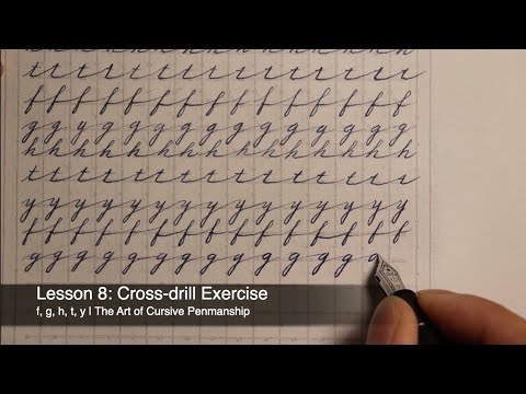 Lesson 8: Cross-drill Exercise | #cursive #handwriting #penmanship #amsr