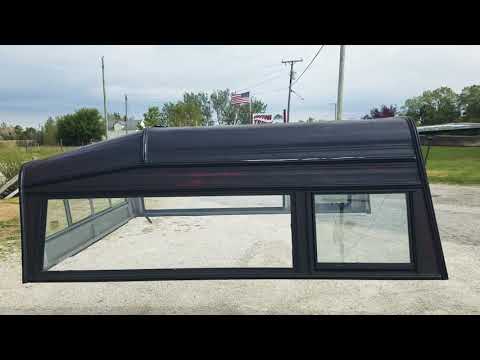 Walk-around of used Swiss aluminum camper shell for sale. 04-06 Toyota Tundra Crew Cab 6' bed Black
