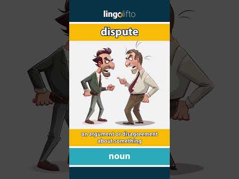🇬🇧 Dispute Meaning : Flash Card : Learn English Vocabulary