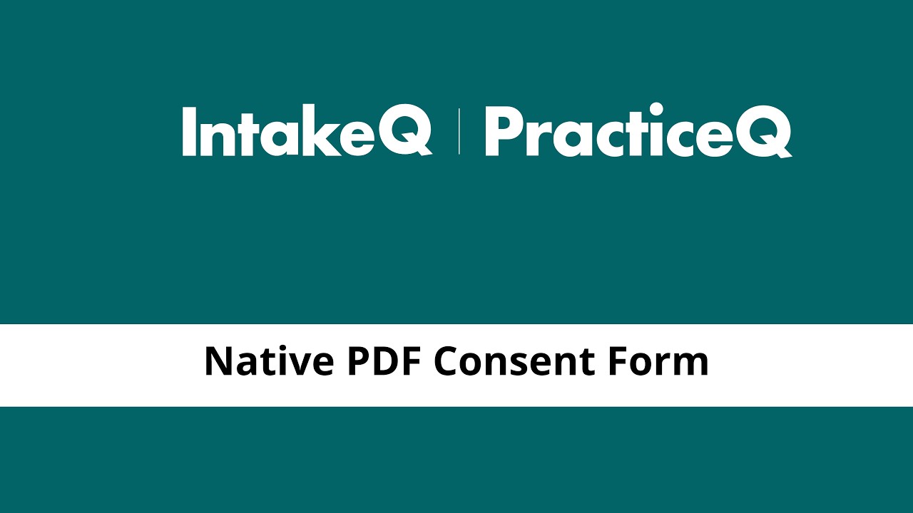Native PDF Consent Form