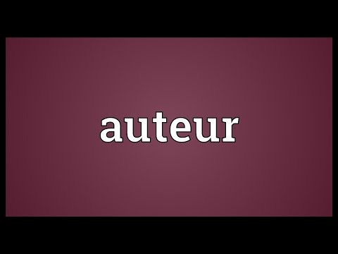 Auteur Meaning