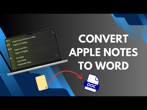 How to Convert an Apple Notes File Into Word File on Mac