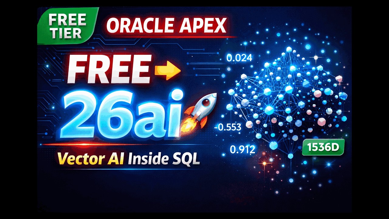 Oracle APEX Free Tier Upgraded to 26ai | Create Vector Embeddings with Cohere (Step-by-Step)
