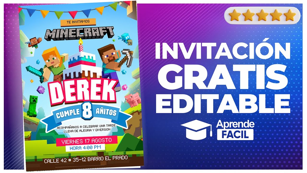 Como hacer invitacion animada de minecraft para enviar por whatsapp