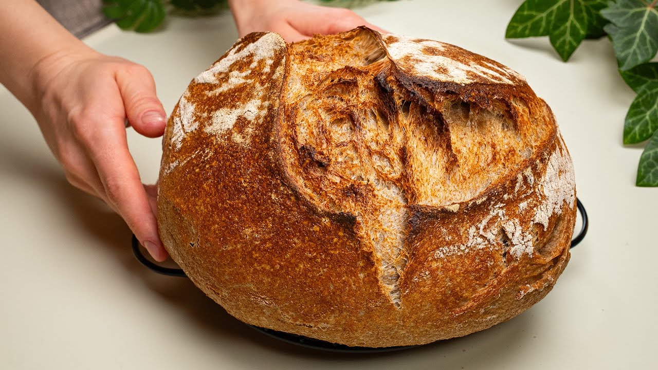 Extra Fluffy 100% Whole Wheat Bread | No Knead, Minimal Effort