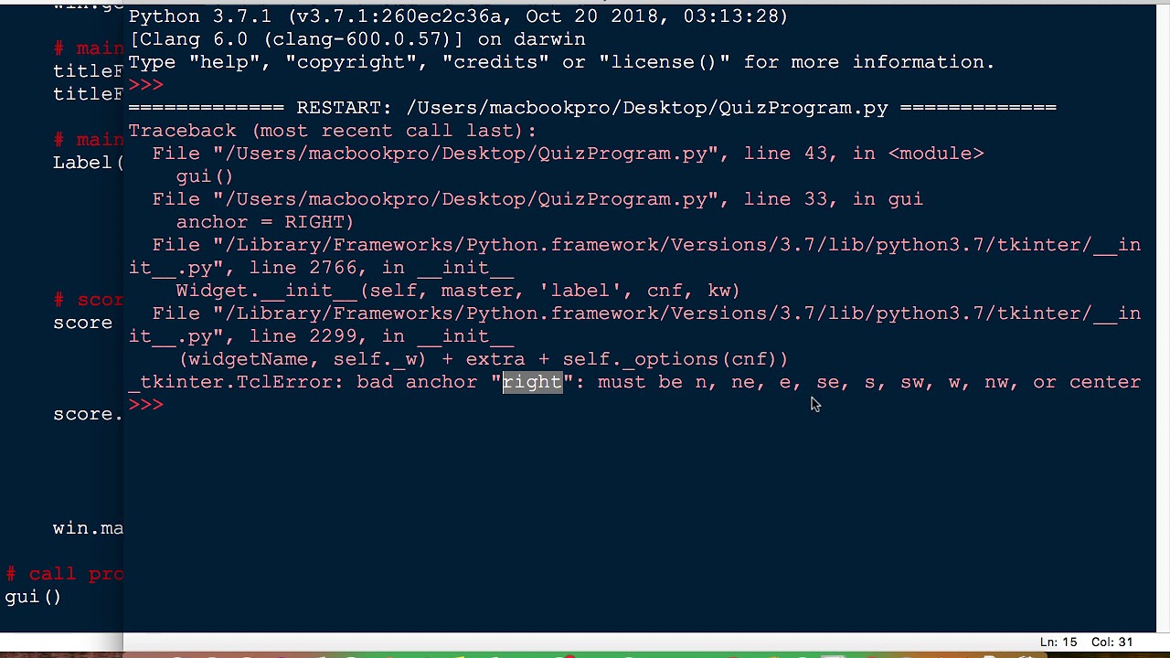 Creating Tkinter labels, adding font types and font sizes