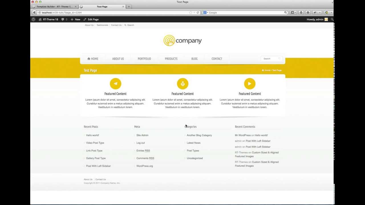 RT-THEME 18 - Using Template Builder - Part 1