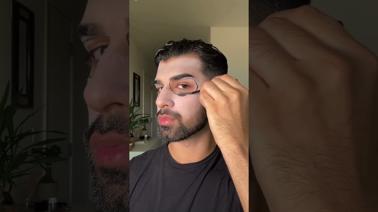 Skeleton Halloween makeup (EASY) #shorts #halloween #makeup