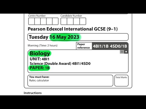 IGCSE | Biology | Paper 1B | May 2023 | Pearson Edexcel