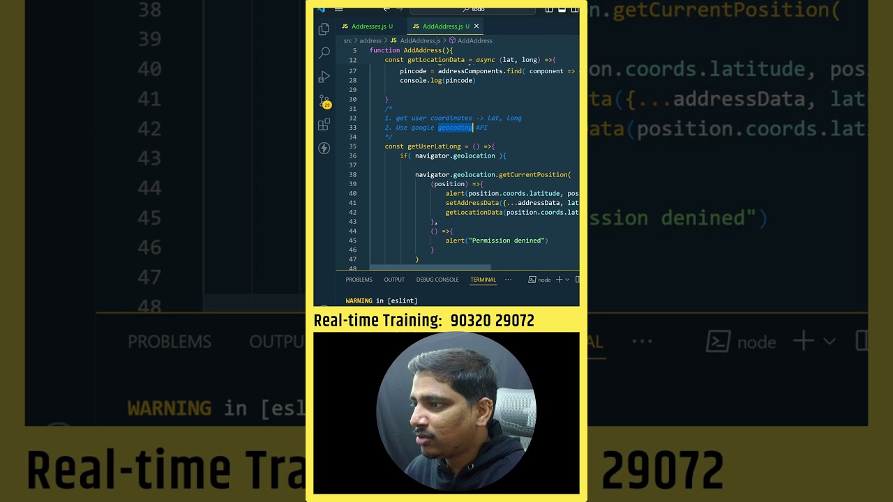How To Get User Location? ReactJS Tutorial, Web Development, Frontend, ReactJS in Telugu #shorts