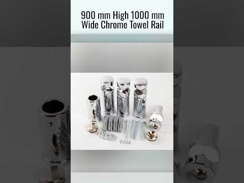 900 mm High 1000 mm Wide Chrome Towel Rail