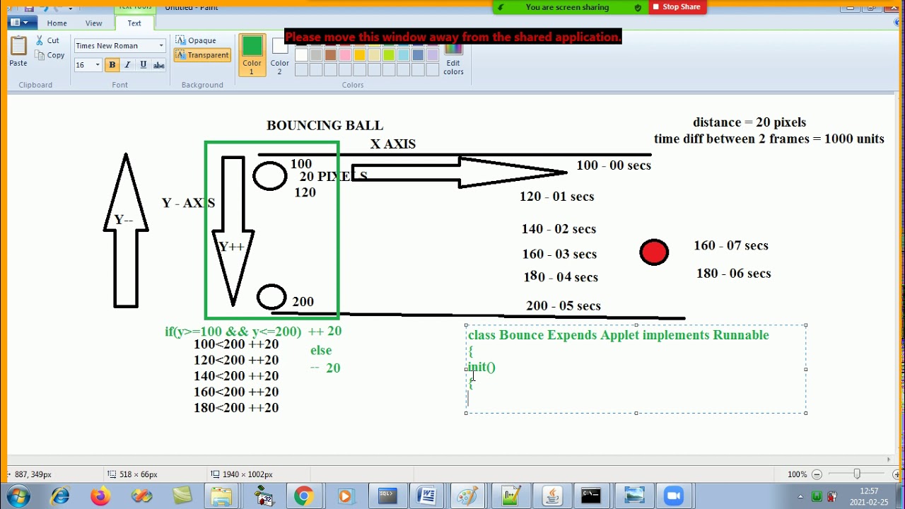 Advanced Java - Chapter Multi Threading(Episode 9 - Bouncing Ball)