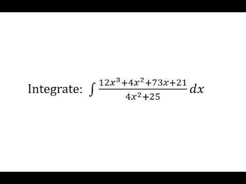 Indefinite Integral Requiring Long Division | Math Help from Arithmetic ...