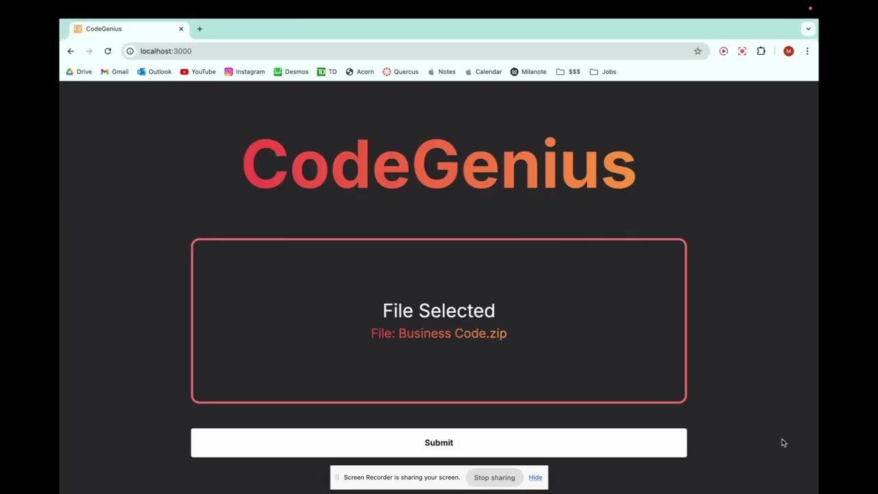 CodeGenius Demo - HackThe6ix 2024