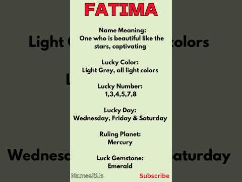 Fatima Name Meaning #shorts #namemeaning #fatima