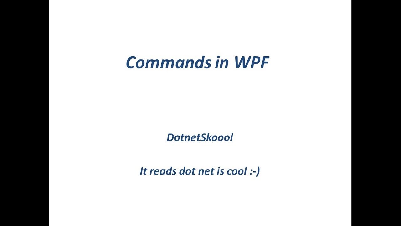 Commands In WPF